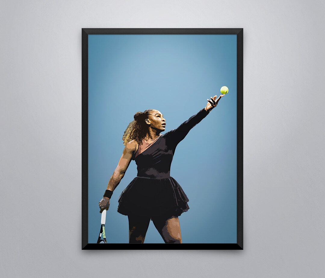 Serena Williams Poster Tennis Poster Tennis Artwork Sports - Etsy