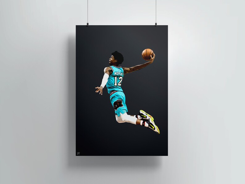 Ja Morant Dunk Poster Basketball Poster Sports Print - Etsy