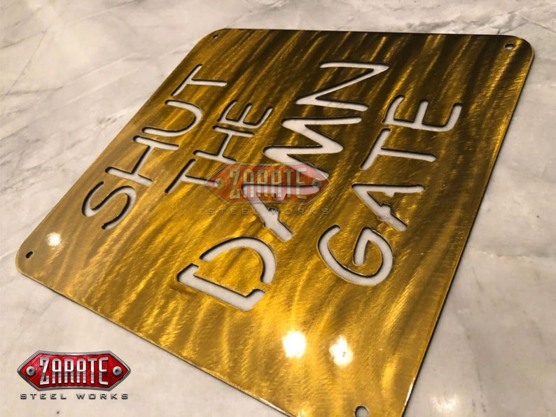 Damn Gate Sign - Etsy
