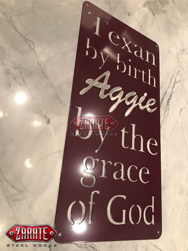 Texan by Birth Aggie by the Grace of God - Etsy
