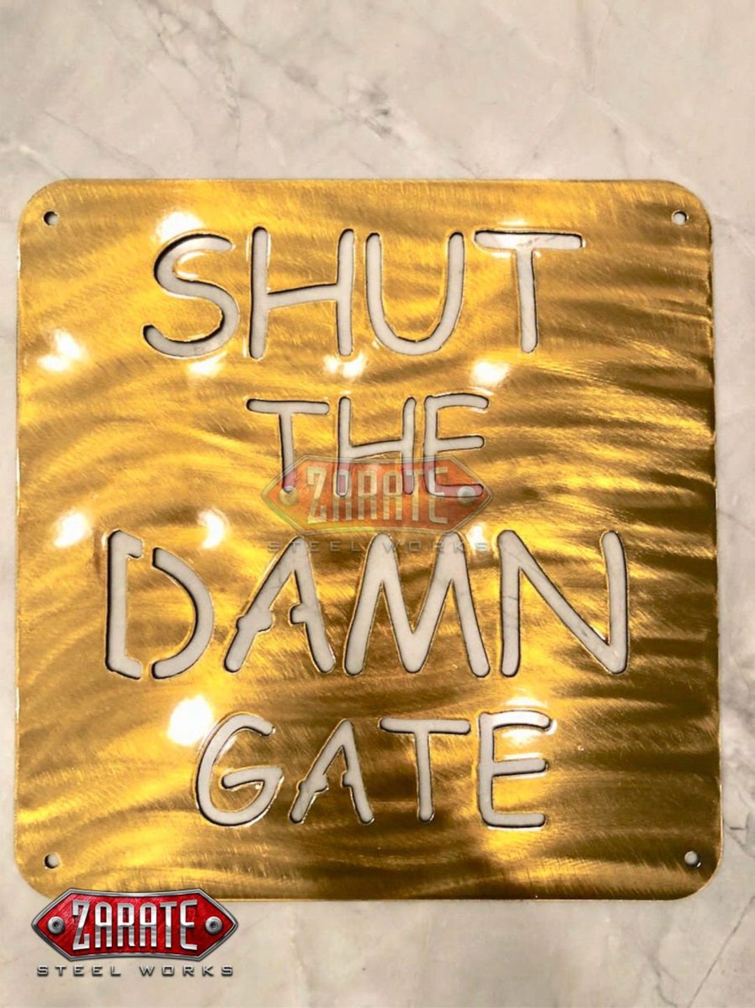 Damn Gate Sign - Etsy