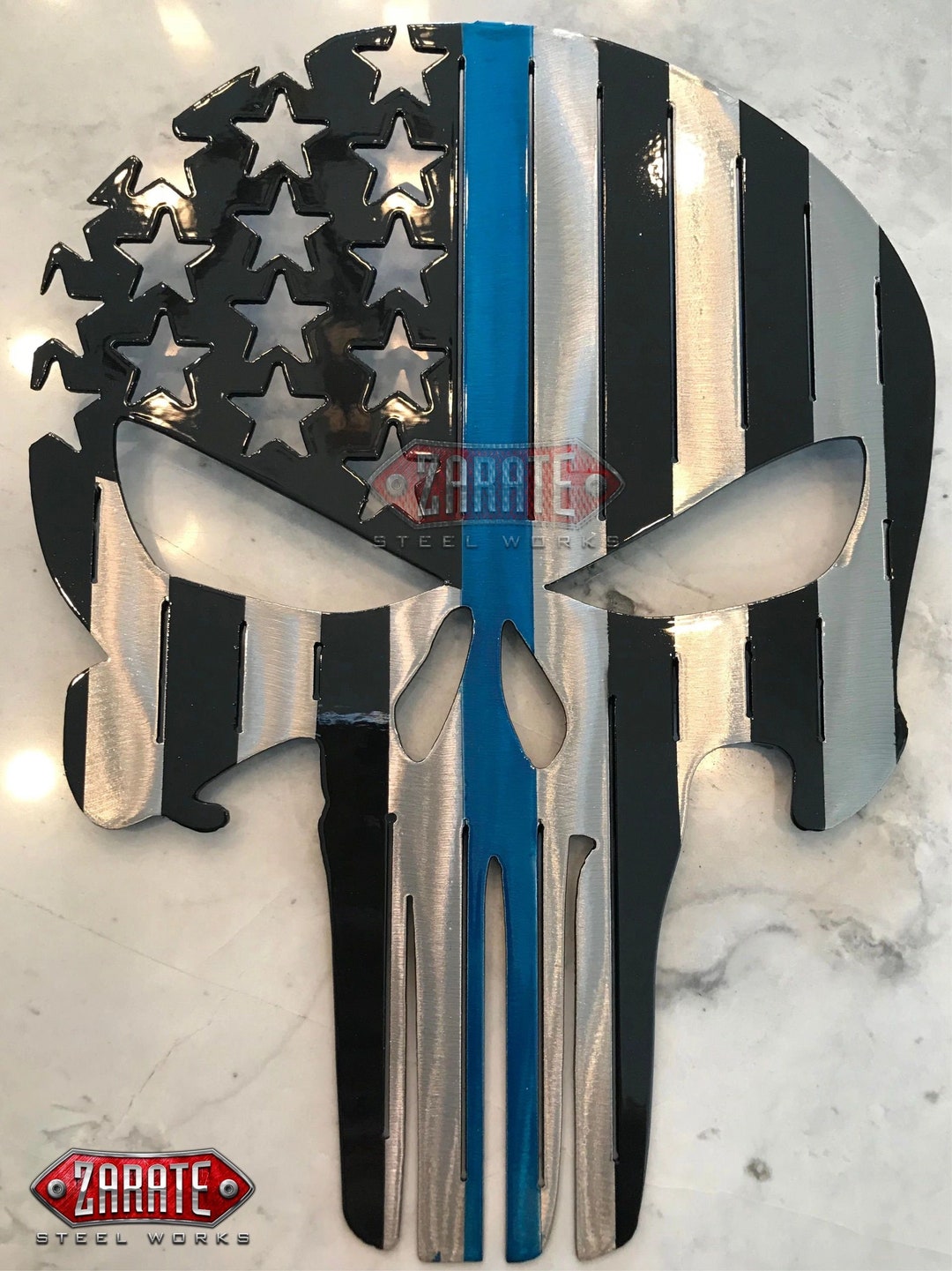 Thin Blue Line Punisher XL - Etsy