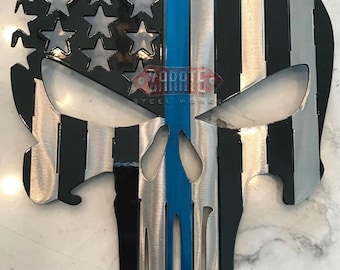 Thin Blue Line Punisher XL | Etsy