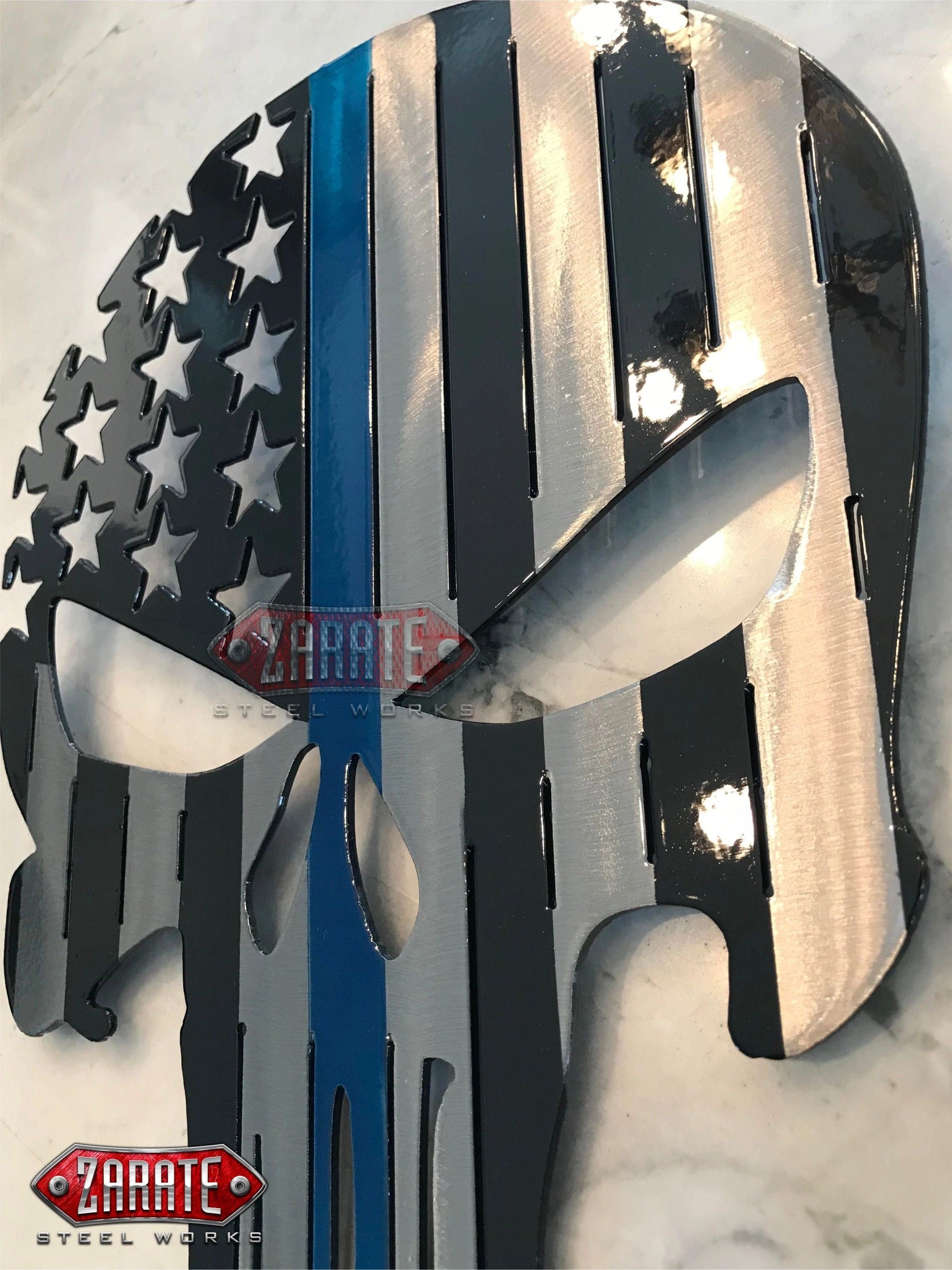 Thin Blue Line Punisher XL - Etsy