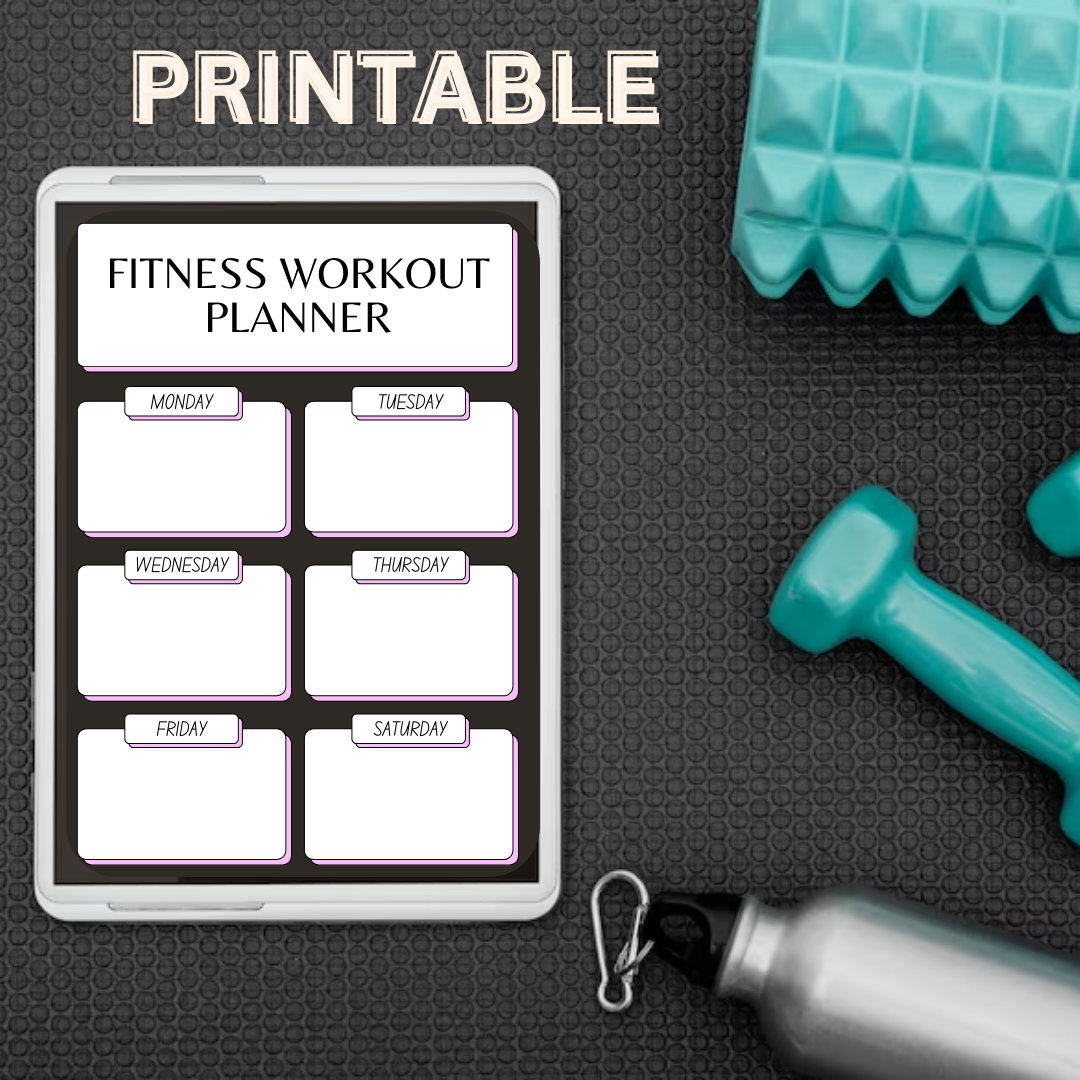 Fitness Printable Planner Digital Fitness Planner| Gym Logbook |weekly ...