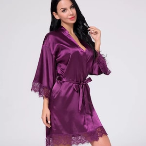 Purple Bridesmaid Robes, Purple Wedding Robes, Purple Bridal Party ...