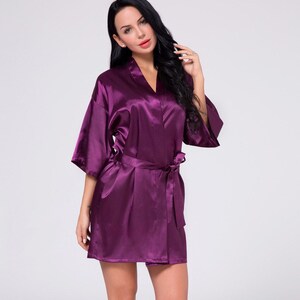Purple Bridesmaid Robes, Purple Wedding Robes, Purple Bridal Party ...