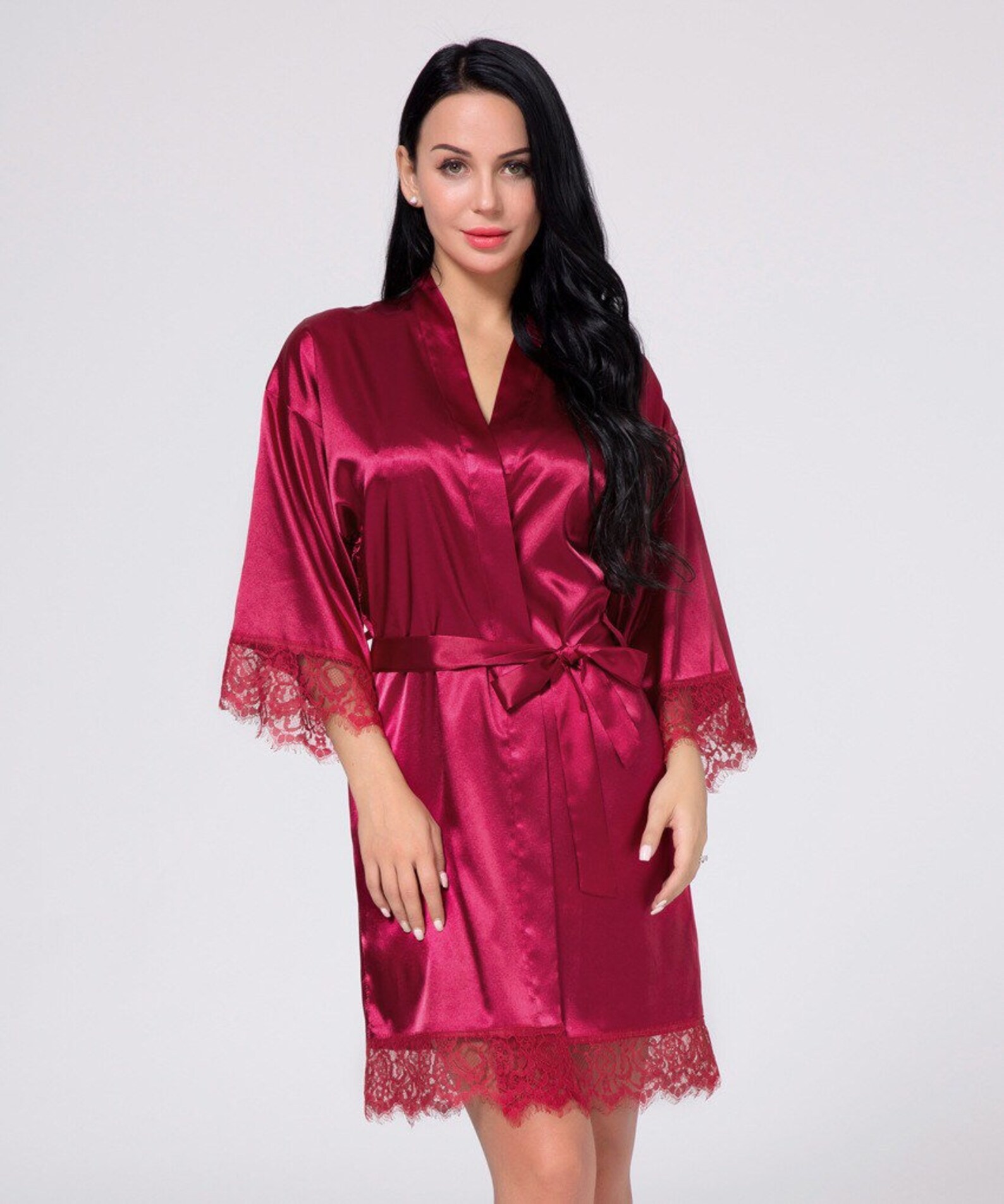 Wine Bridesmaids Robes Wine Wedding Robes Vine Bridal Party - Etsy