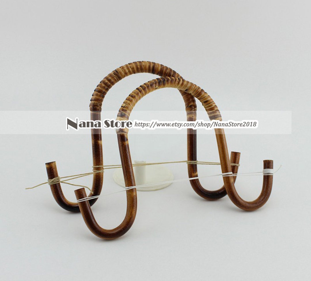 A Pair of 20 15cm Rattan Handles for Bag Handcraft Material - Etsy