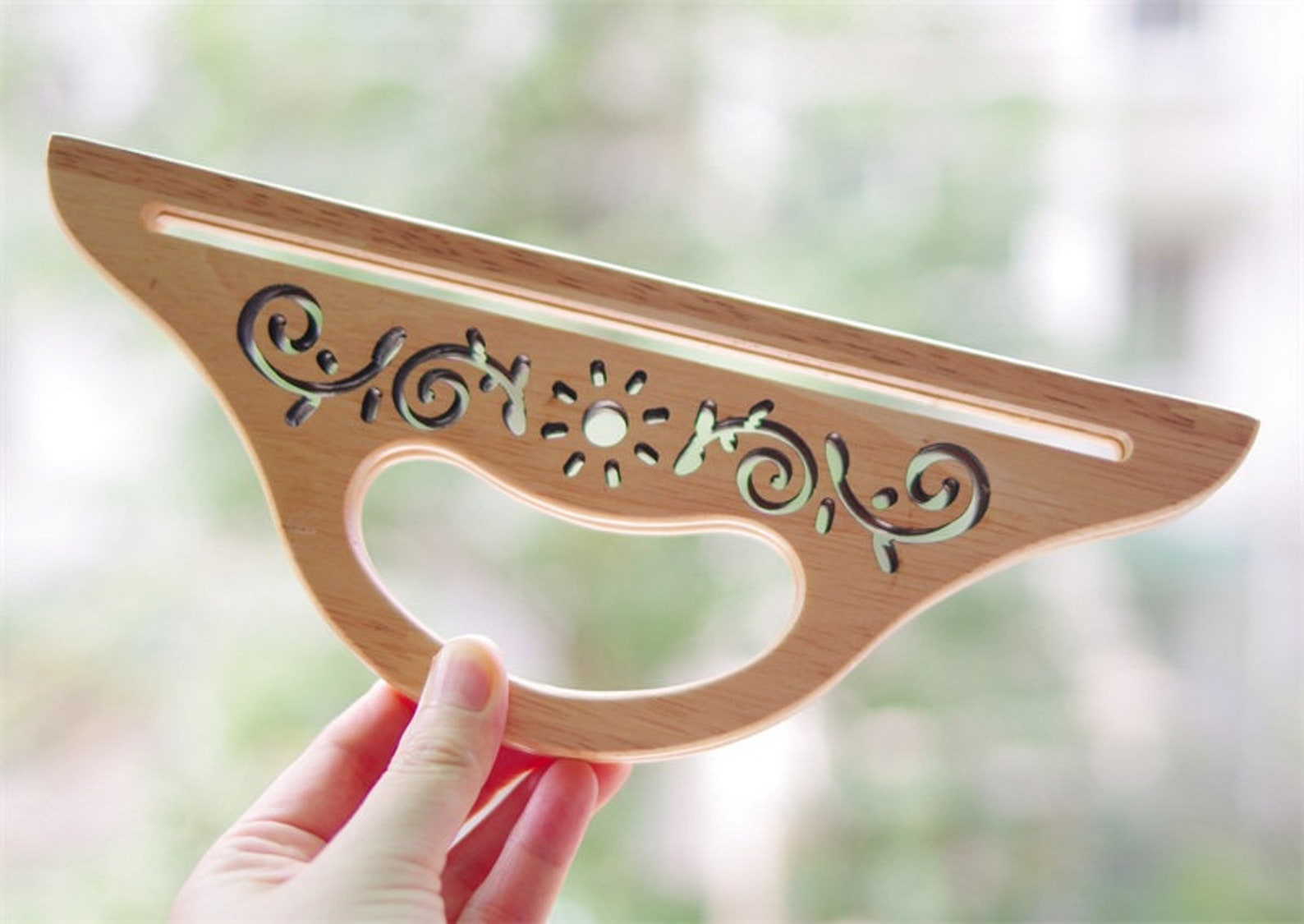 A Pair of 25 Cm 12 Cm Wooden Handles for Bag Handcraft | Etsy