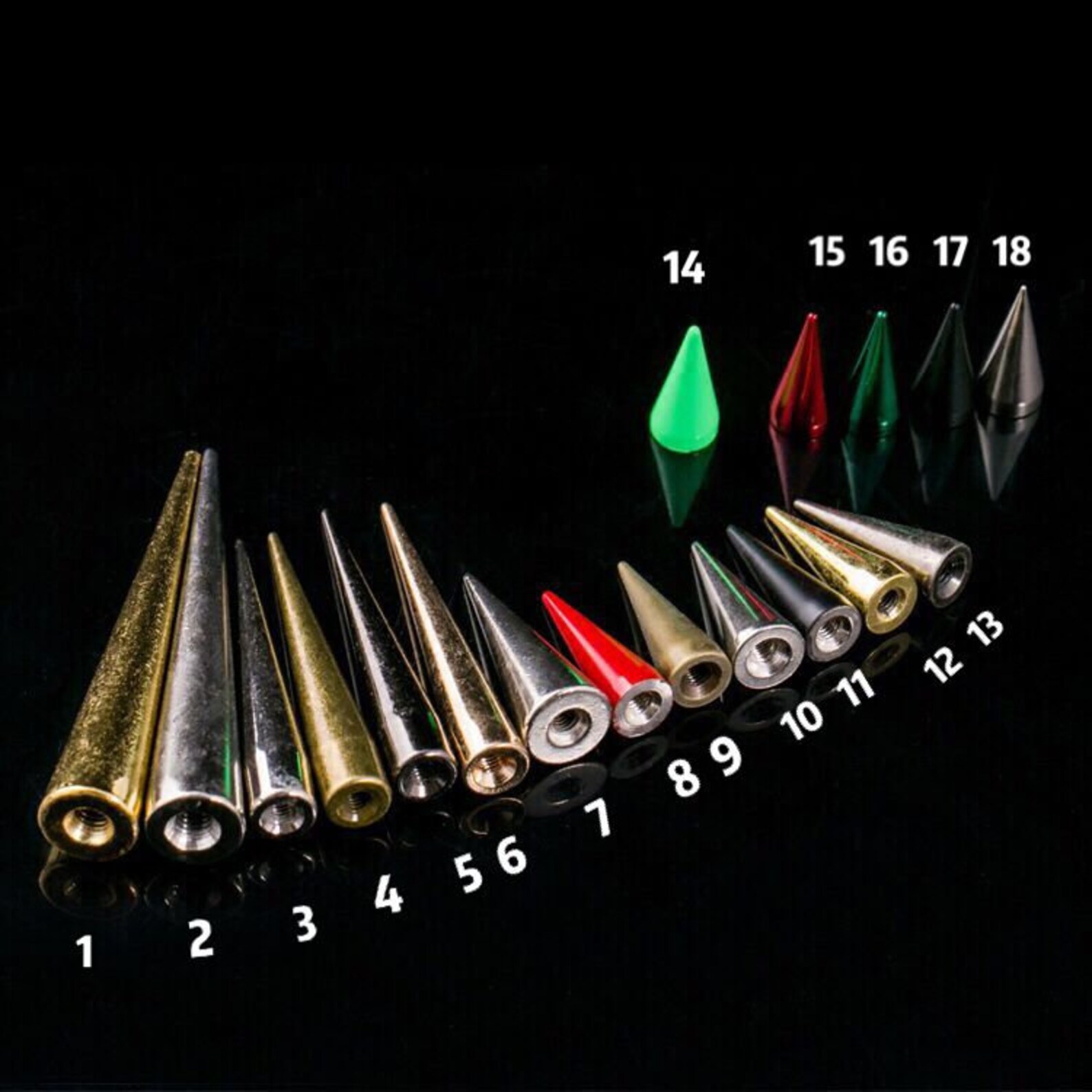 PACK of 5 Metal Spikes Purple Bullet Rivets Studs Leather - Etsy