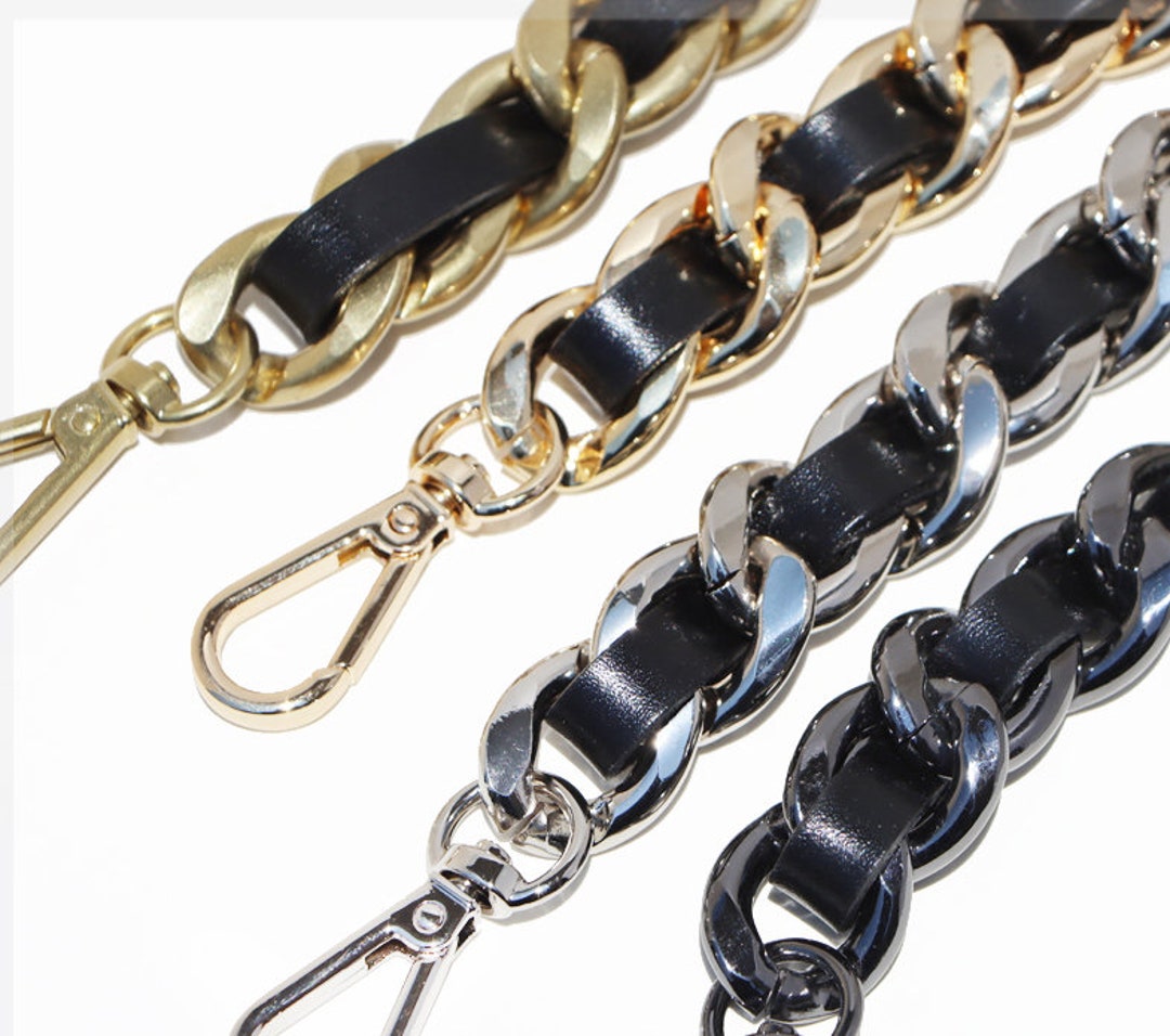 20mm High Quality Purse Real Leather Chain,alloy and Leather, Metal ...