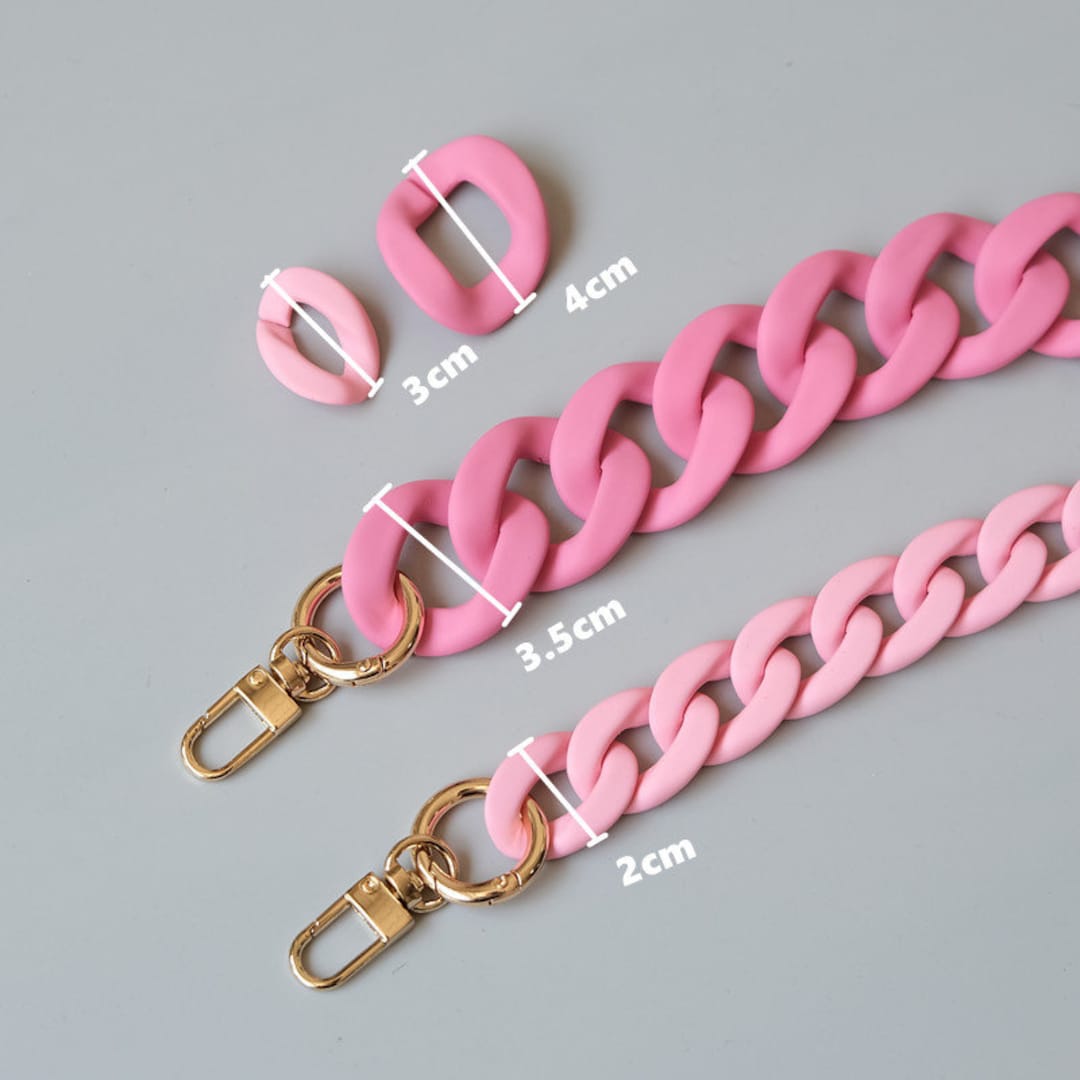Rubber Pink Acrylic High Quality Purse Chain,metal Shoulder Handbag ...