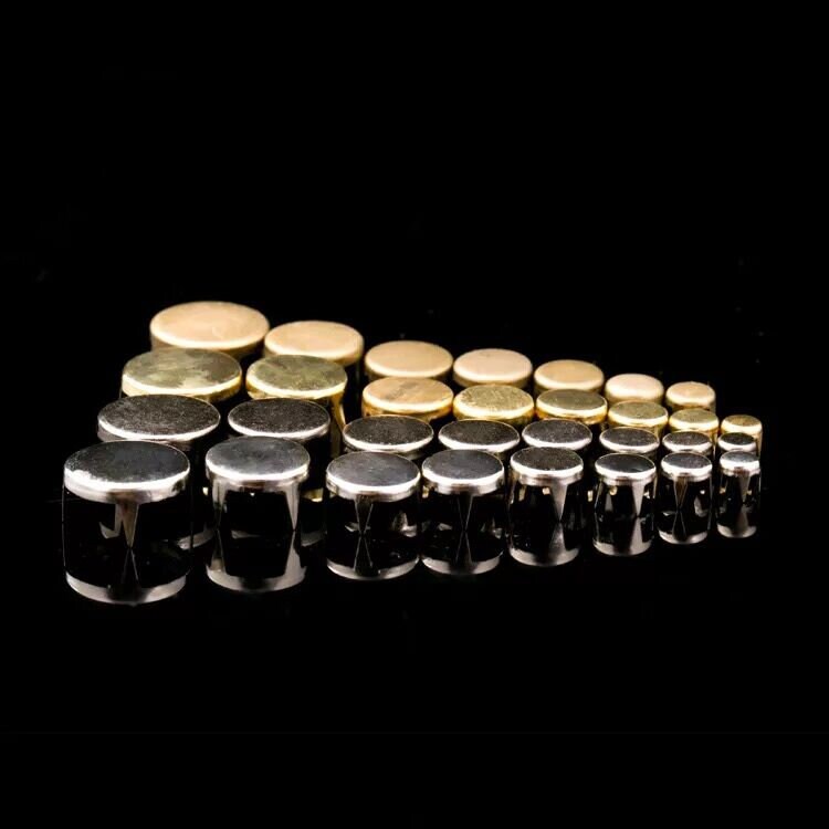 PACK of 100 Flat Head Round Claw Rivets Studs Leather Studs | Etsy