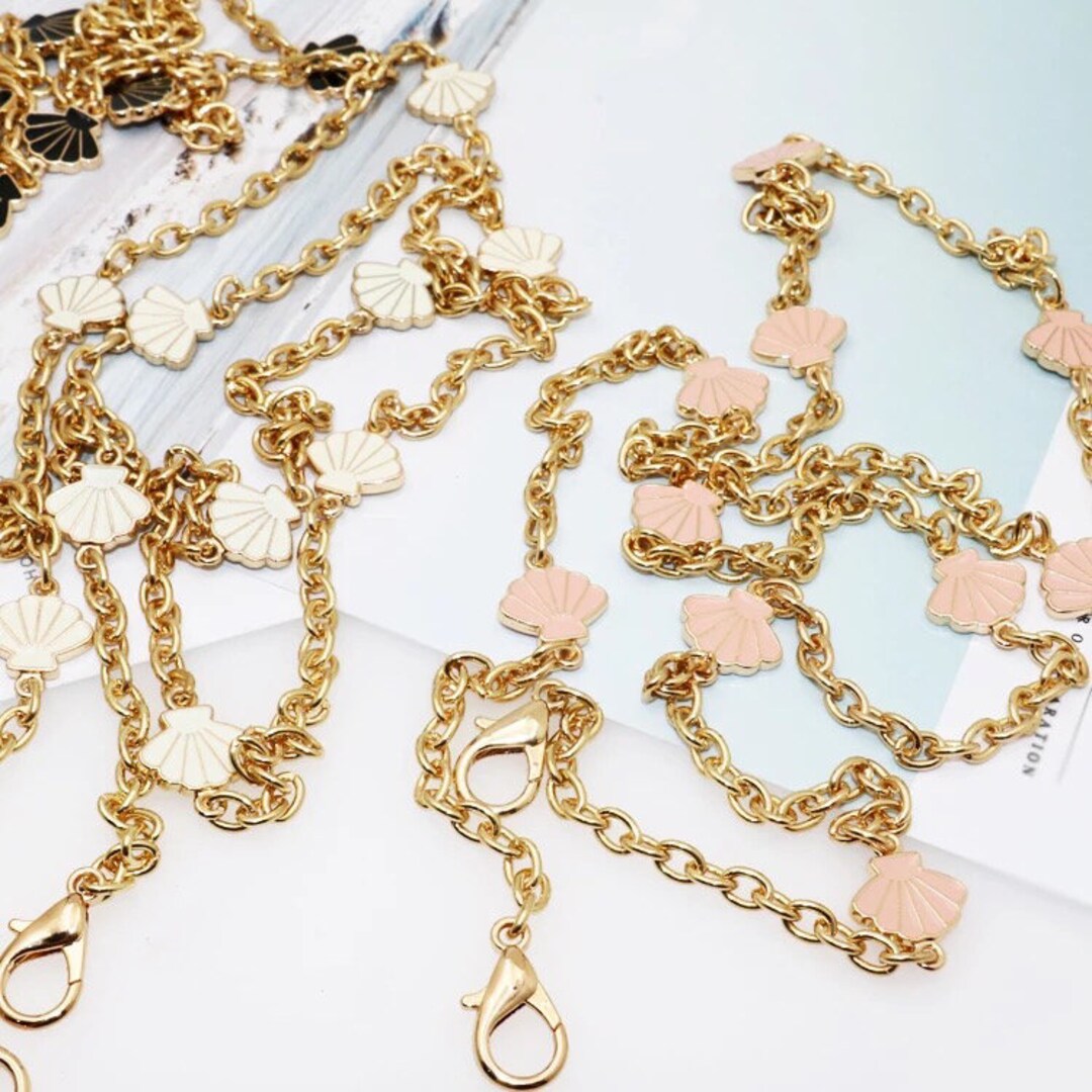 5MM, Gold Fan Shaped High Quality Purse Chain,alloy and Pearl, Metal ...