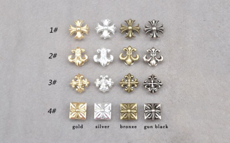 PACK of 3 Cross Rivets Studs Leather Studs Leather Craft - Etsy