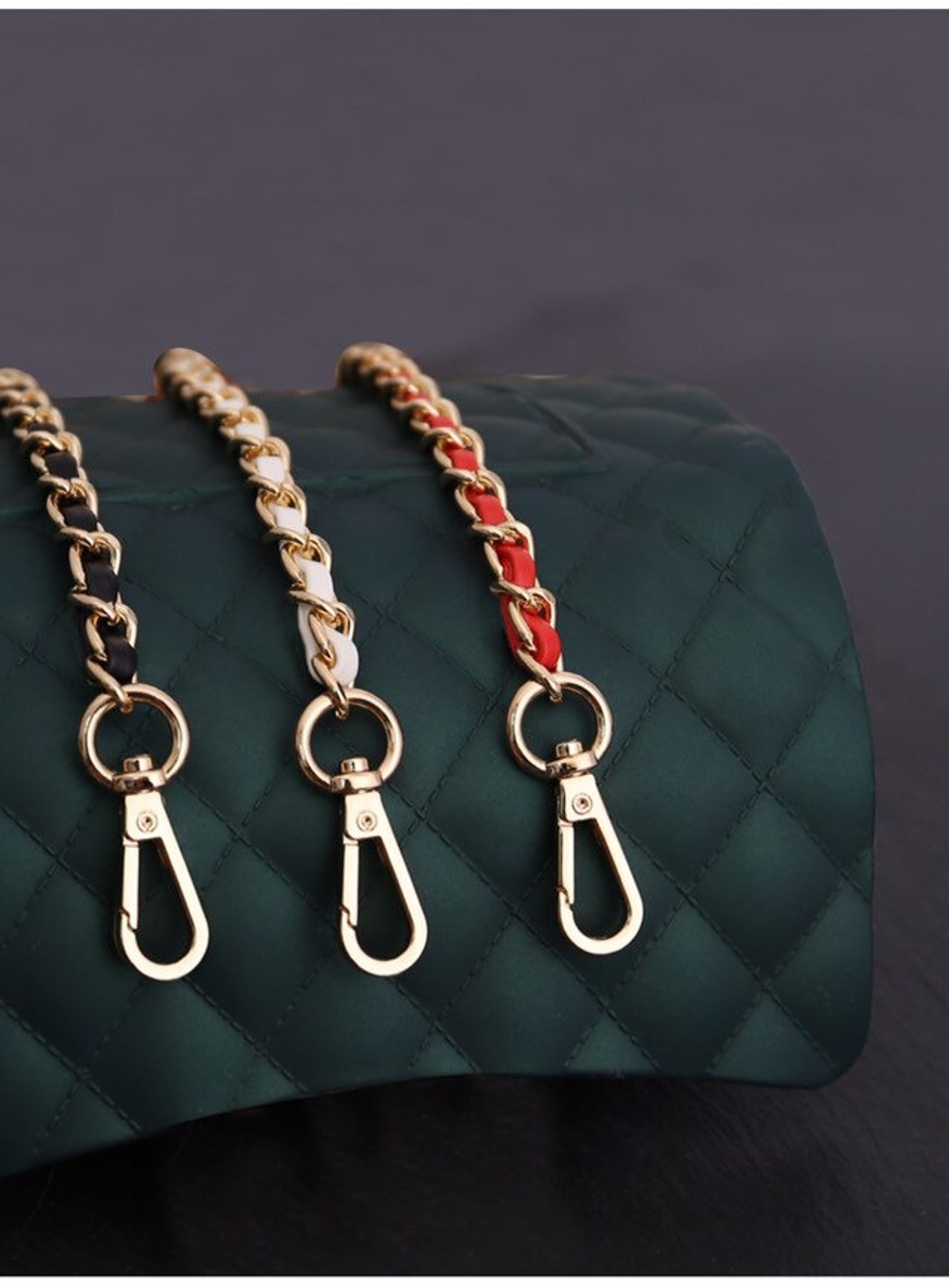 11mm Gold Plated High Quality Purse Chainalloy and Leather - Etsy