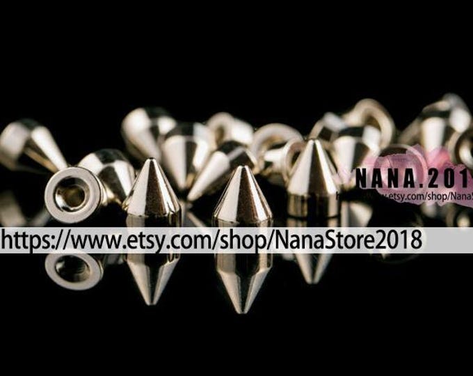PACK of 20 Metal Spikes Silver Bullet Rivets Studs Leather Studs ...