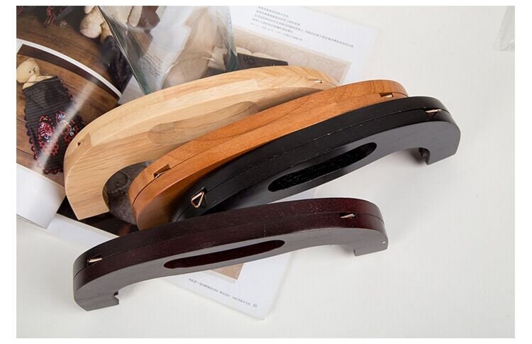 4color 25cm Wooden Handles for Bag Handcraft Material for - Etsy