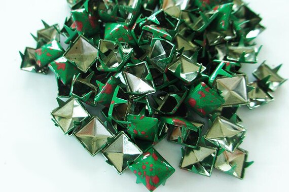 PACK of 200 Green Graffiti 9mm Pyramid Rivets Studs Leather | Etsy