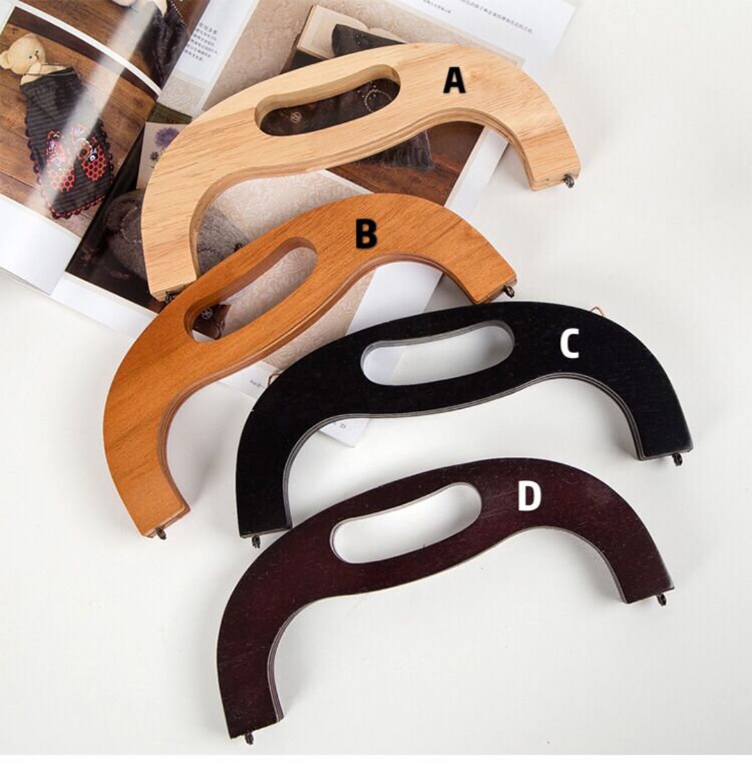 4color 25cm Wooden Handles for Bag Handcraft Material for - Etsy
