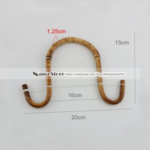 A Pair of 20 15cm Rattan Handles for Bag Handcraft Material - Etsy