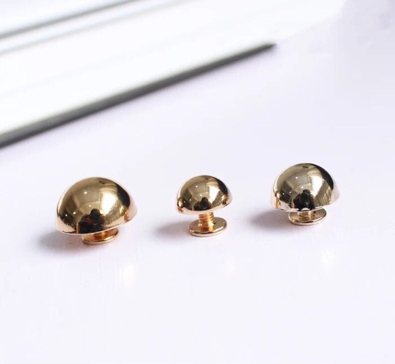 PACK of 5 Metal Spikes Round Head Rivets Studs Leather Studs Leather ...