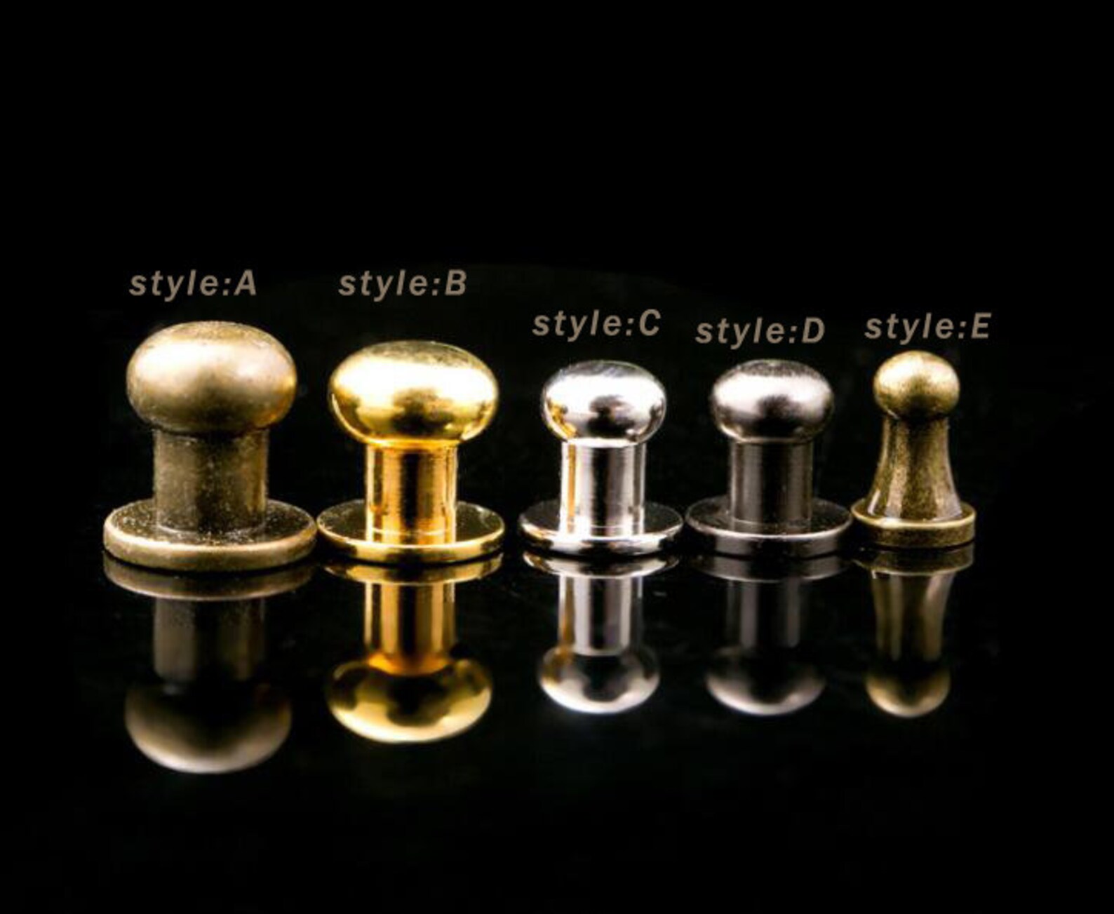 PACK of 20 Metal Spikes 4color Rivets Studs Leather Studs | Etsy