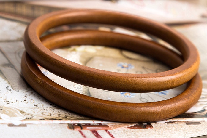 A pair of 11.5cm Wooden Handles for Bag Handcraft Material | Etsy