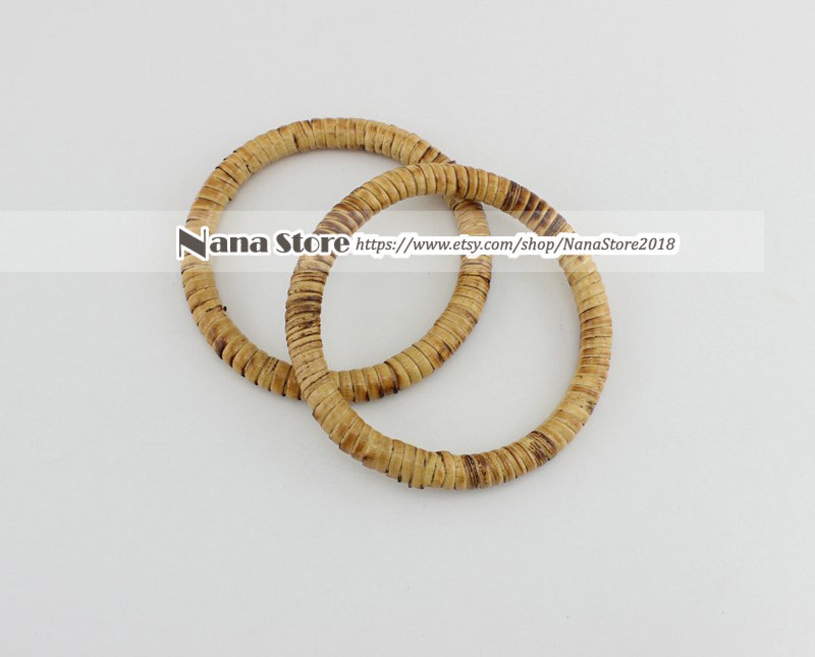 A Pair of 15cm Rattan Handles for Bag, Handcraft Material for Handbag ...