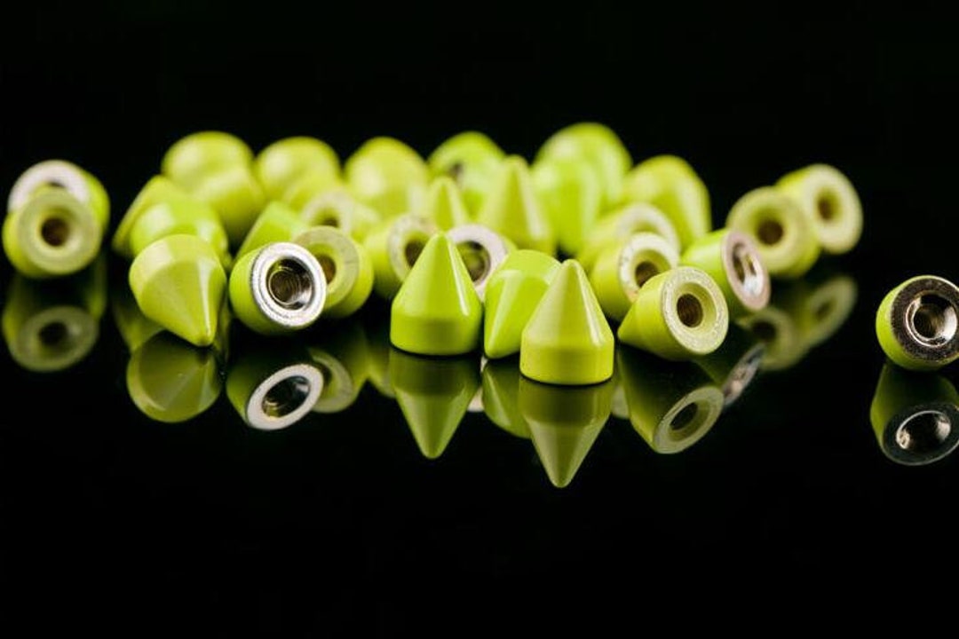PACK of 20 Metal Spikes Green Bullet Rivets Studs Leather - Etsy