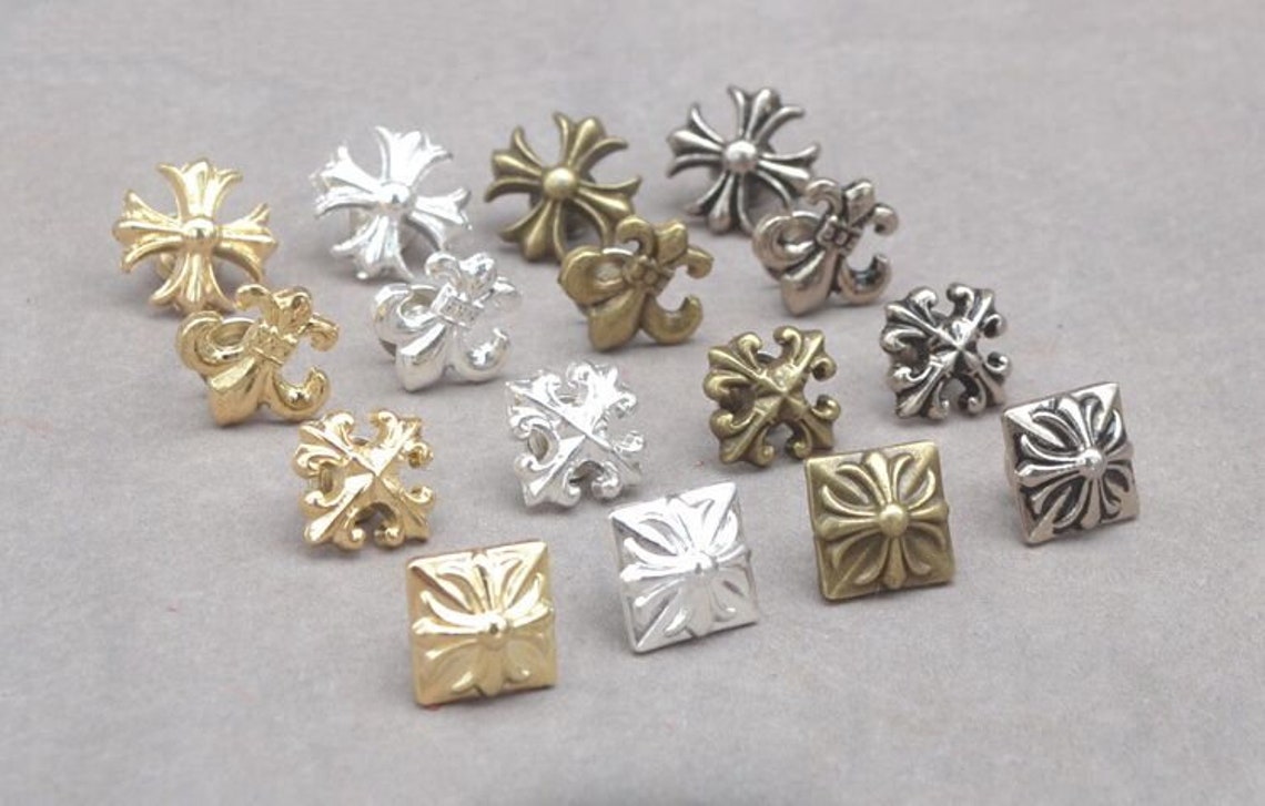 PACK of 3 Cross Rivets Studs Leather Studs Leather Craft - Etsy