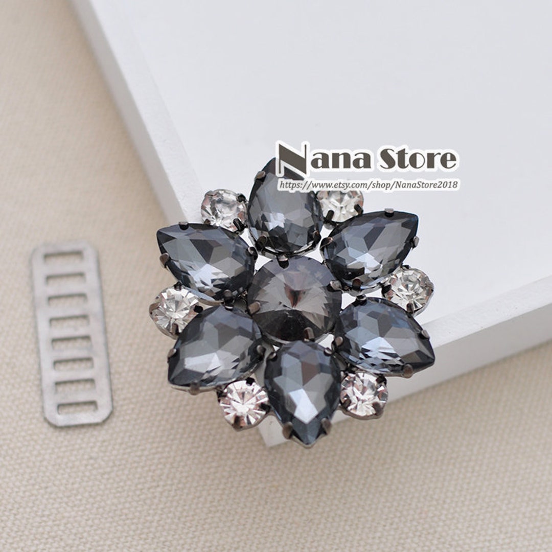 1pc Black Crystal Metal Purse Lock Turn Lock Twist Lock Handbag Purse ...