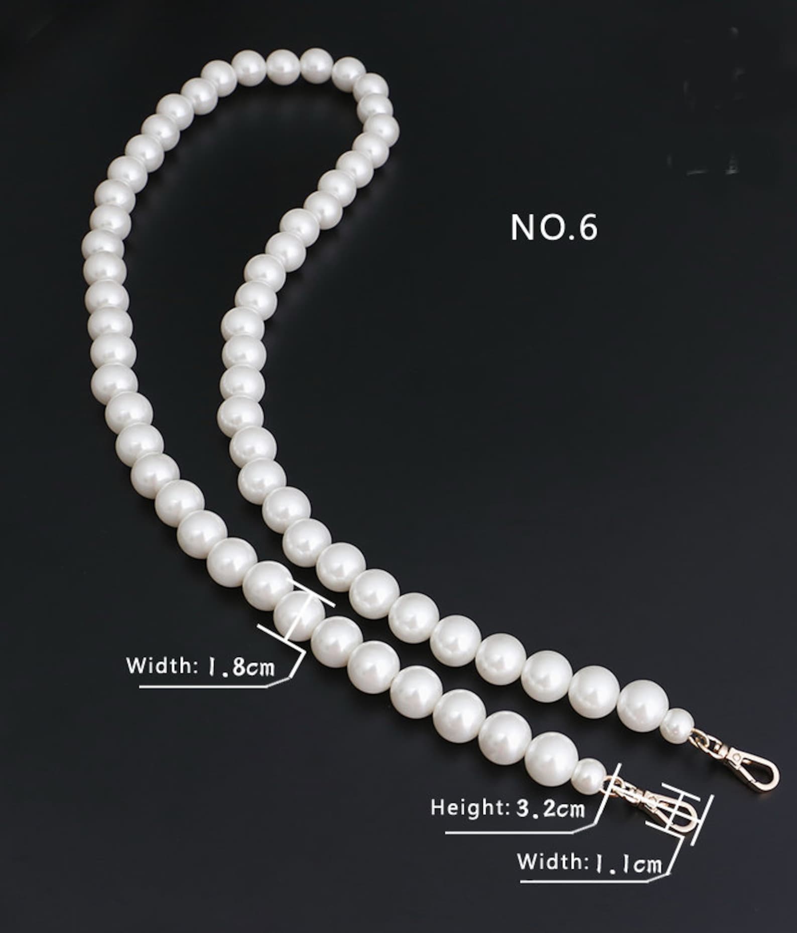 Pearl Acrylic High Quality Purse Chain Metal Shoulder Handbag | Etsy