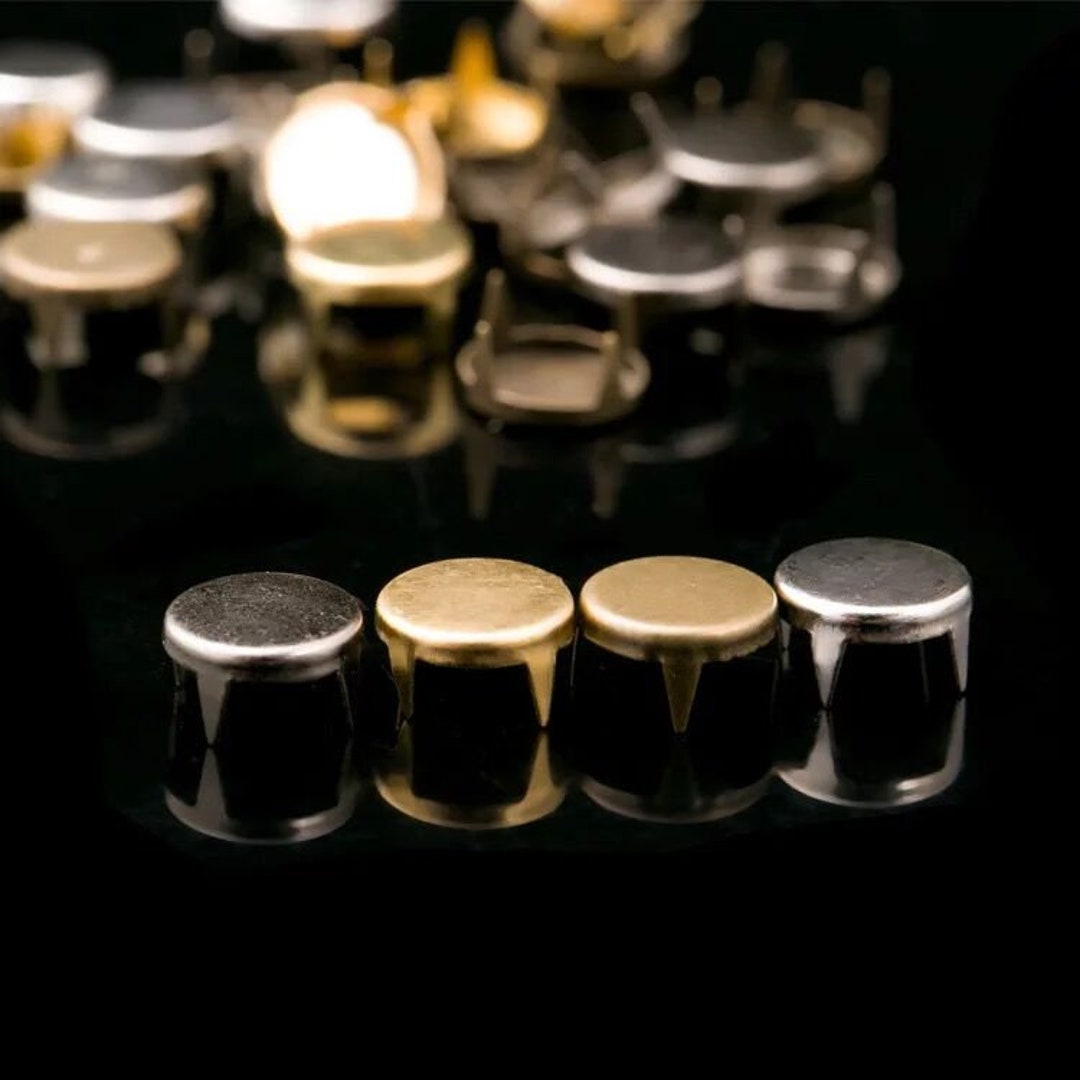 PACK of 100 Flat Head Round Claw Rivets Studs Leather Studs Leather ...