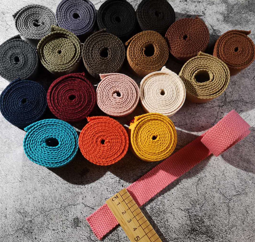 23 Color, 1 Inch Cotton Webbing Heavy Duty Bag Handles, Bag Strap for ...