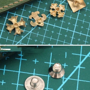 PACK of 3 Cross Rivets Studs Leather Studs Leather Craft Decorative ...