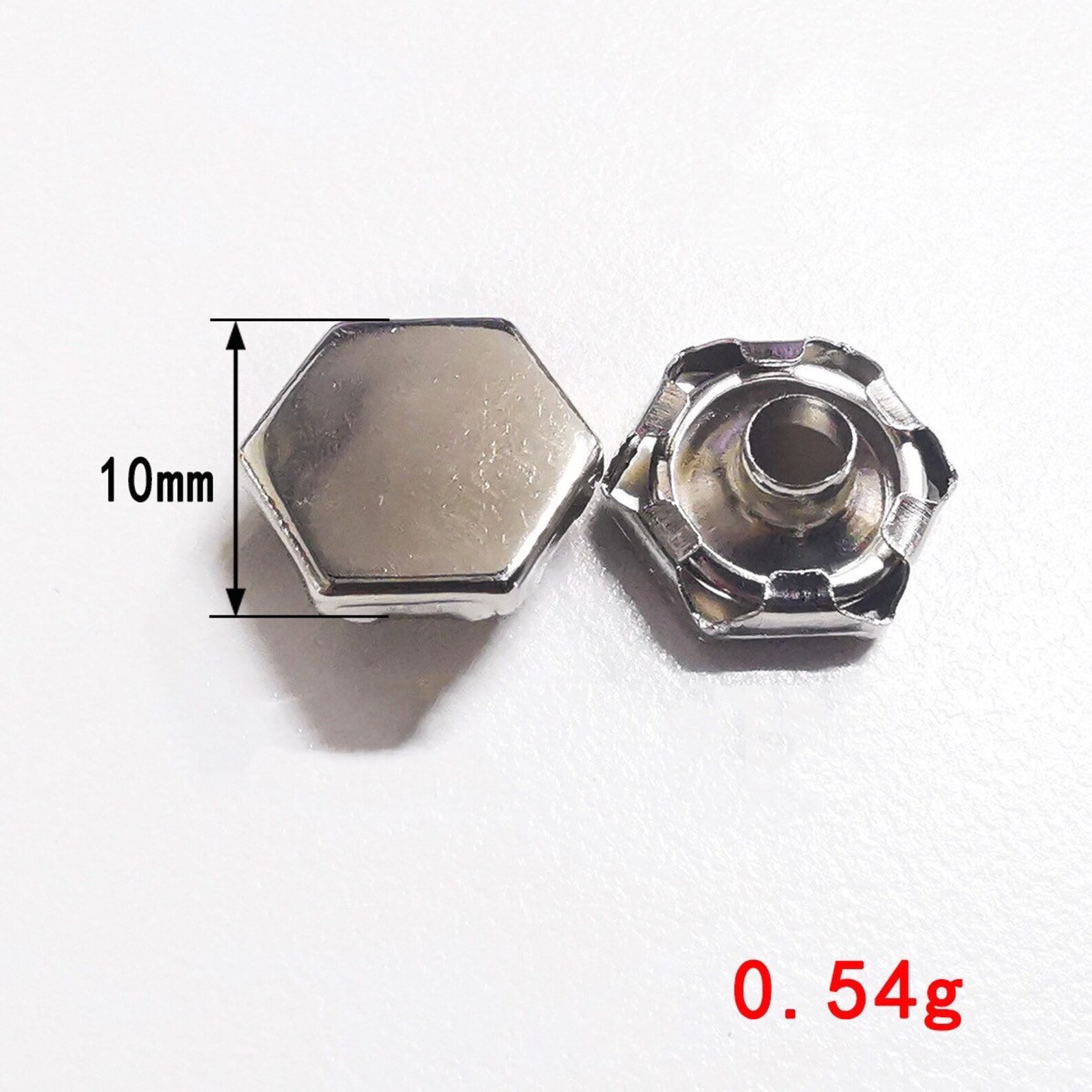 PACK of 10 Metal Brass Hexagon Rivets Studs Leather Studs | Etsy