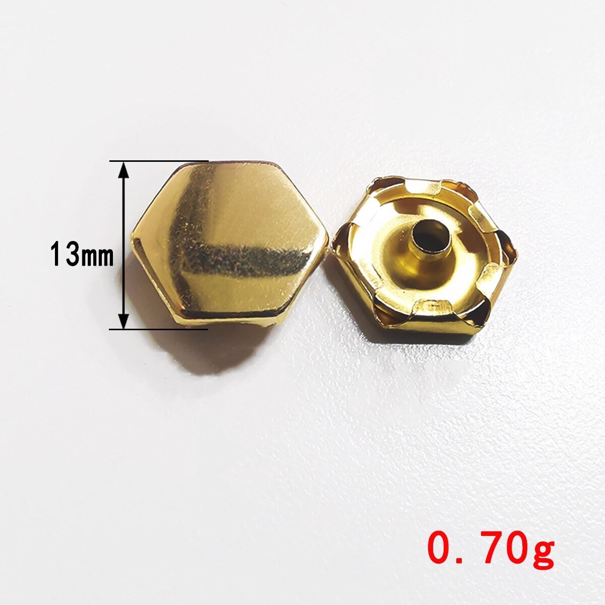 PACK of 10 Metal Brass Hexagon Rivets Studs Leather Studs | Etsy