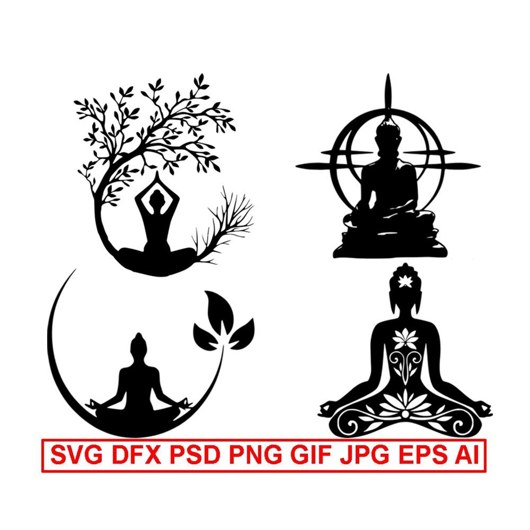 Buddha Bundle SVG Psd DFX Gif EPS Jpg Png Ai Cricut Vinyl Print Iron on ...