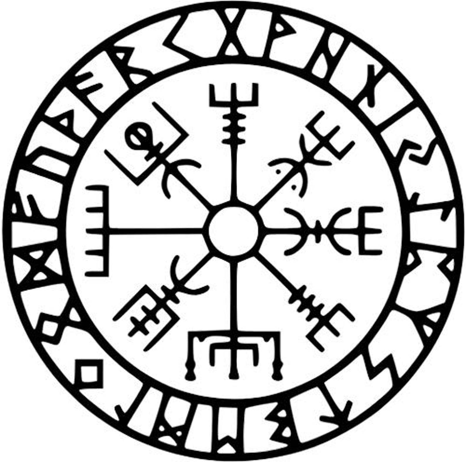 Viking Compass Vegvisir Symbol Nordic SVG Psd DFX Gif EPS Jpg Png Ai ...
