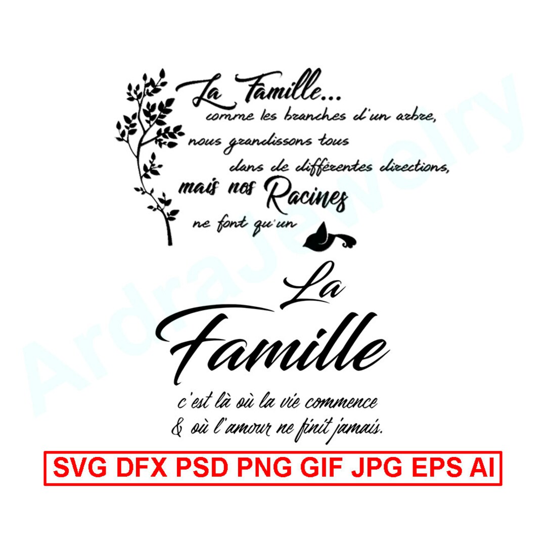 2 Bundle La Famille French Français Française SVG Psd DFX Gif EPS Jpg ...