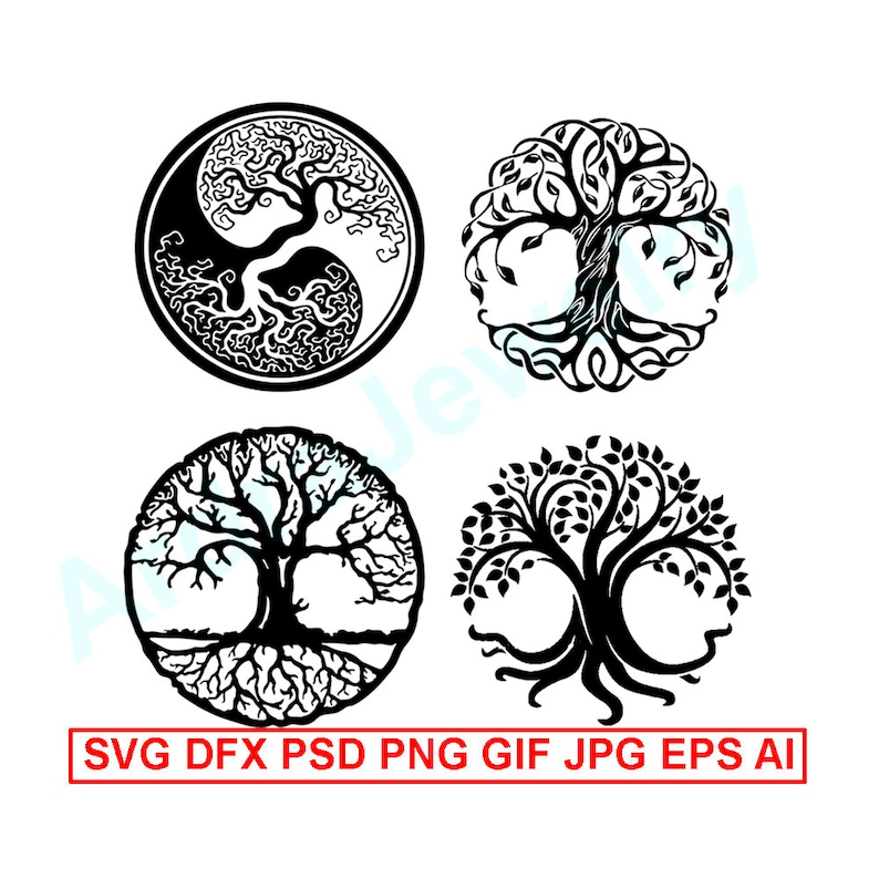 Trees Tree of Life Bundle Celtic Yin Yang Irish Knots Crann Bethadh ...