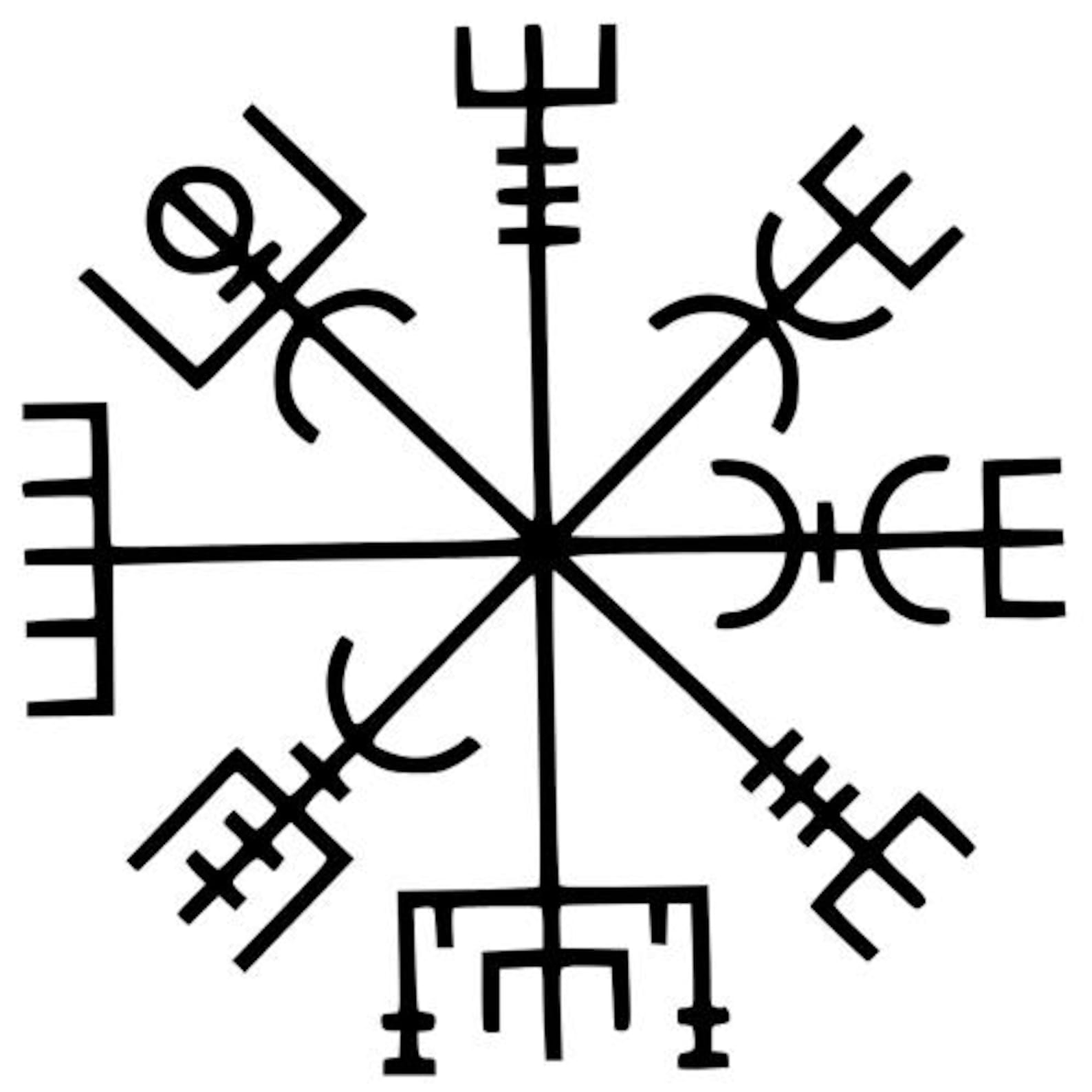 Viking Compass Vegvisir Symbol Nordic SVG Psd DFX Gif EPS Jpg Png Ai ...