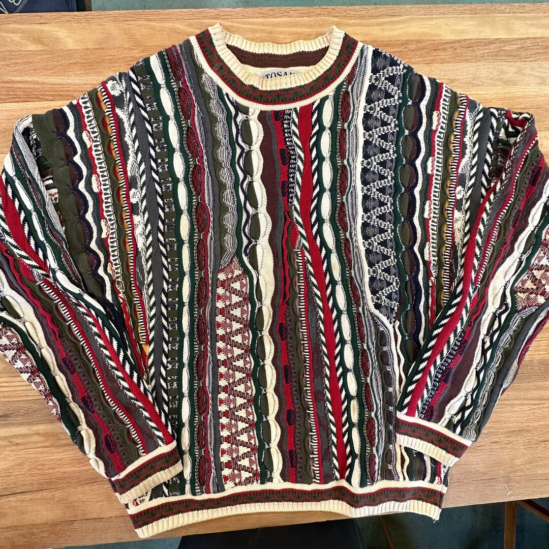 90s Coogi Inspired Sweater Sz XL X670 - Etsy