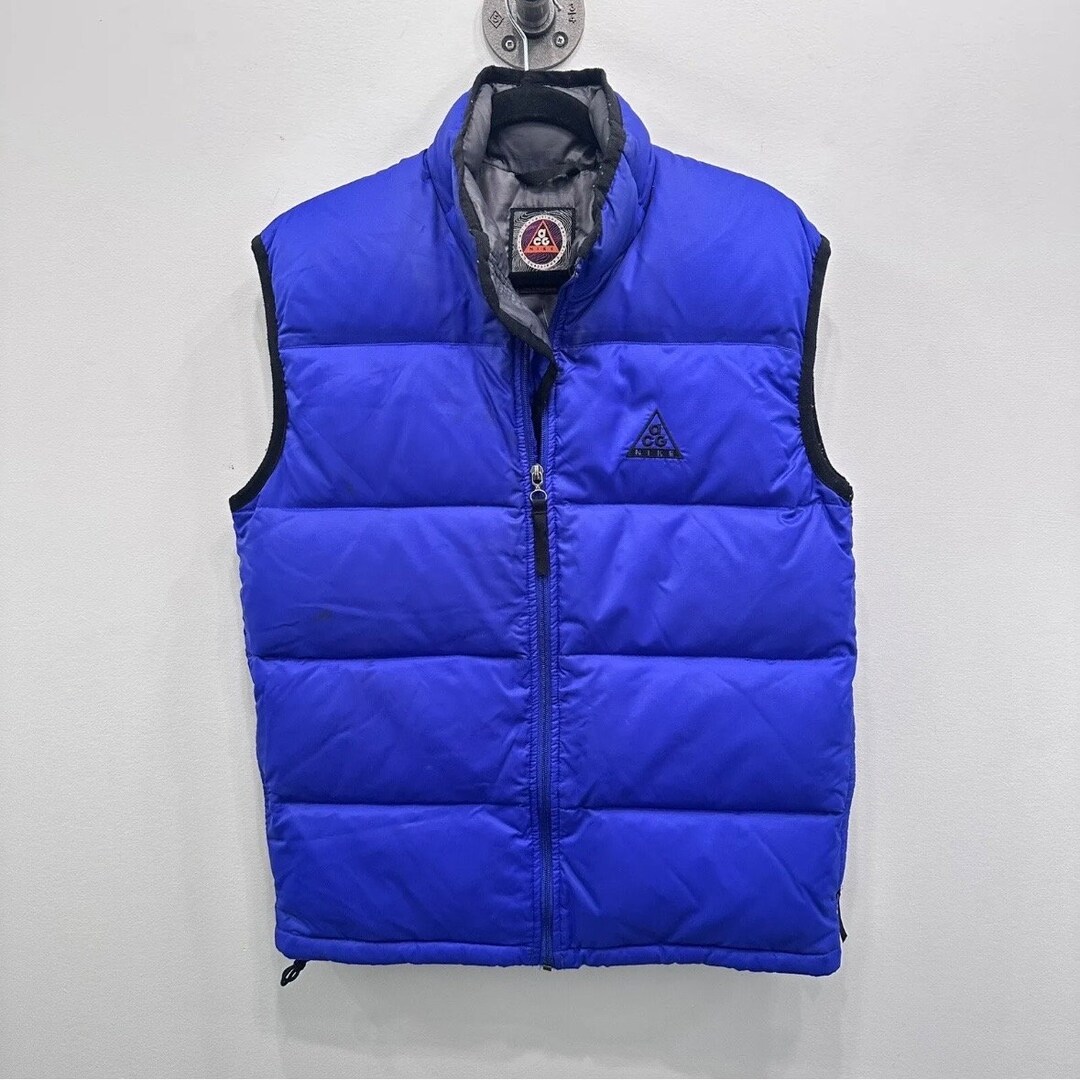 90s Nike ACG Blue Puffer Vest - Etsy