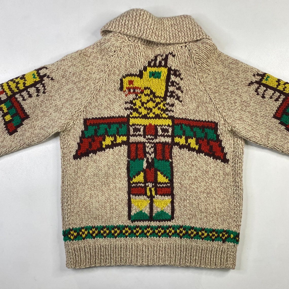 Vintage Hand Knit 100% Wool Cowichan Siwash Sweater Native - Etsy