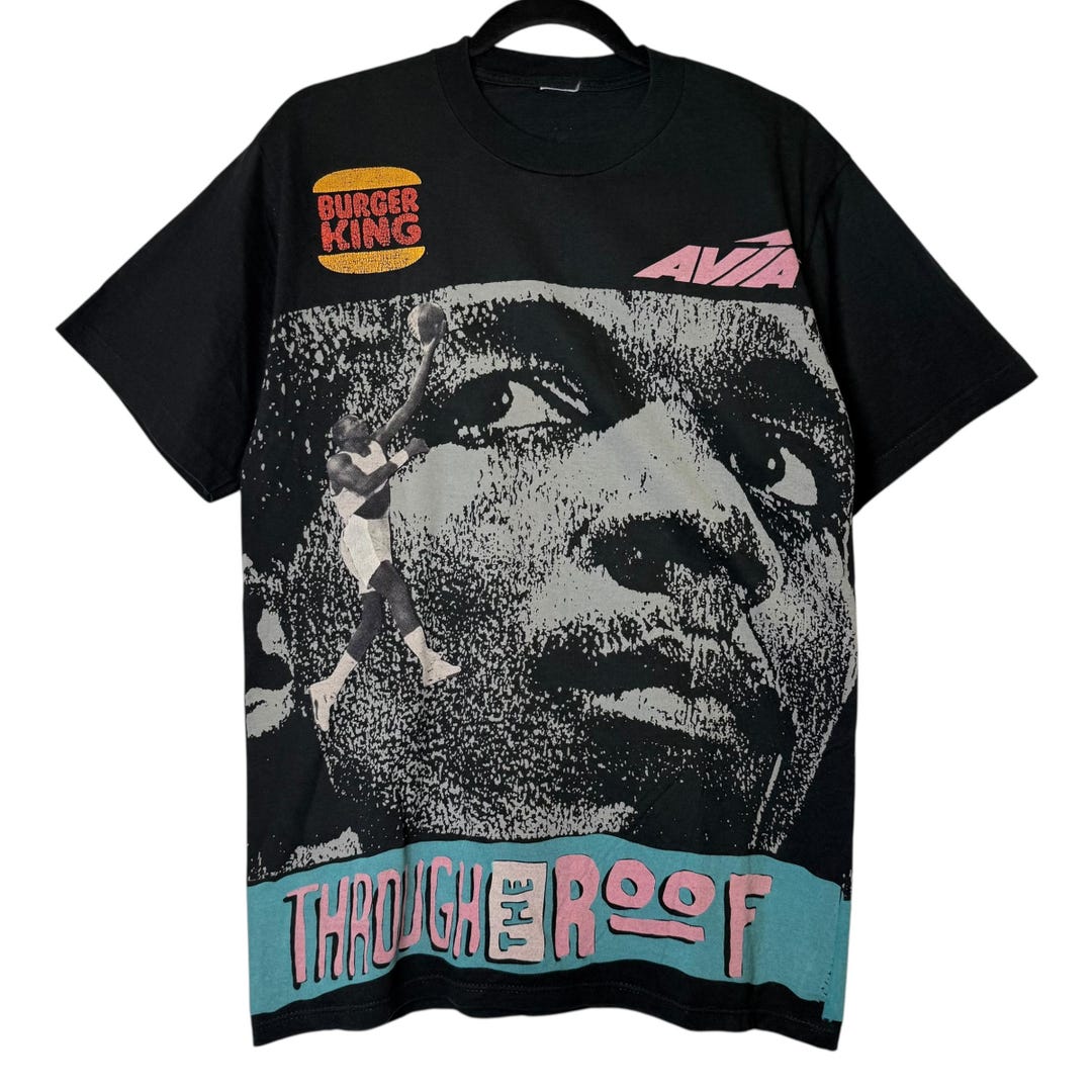 90s Clyde Drexler Through the Roof NBA AOP T-shirt Sz L (B2062) - Etsy