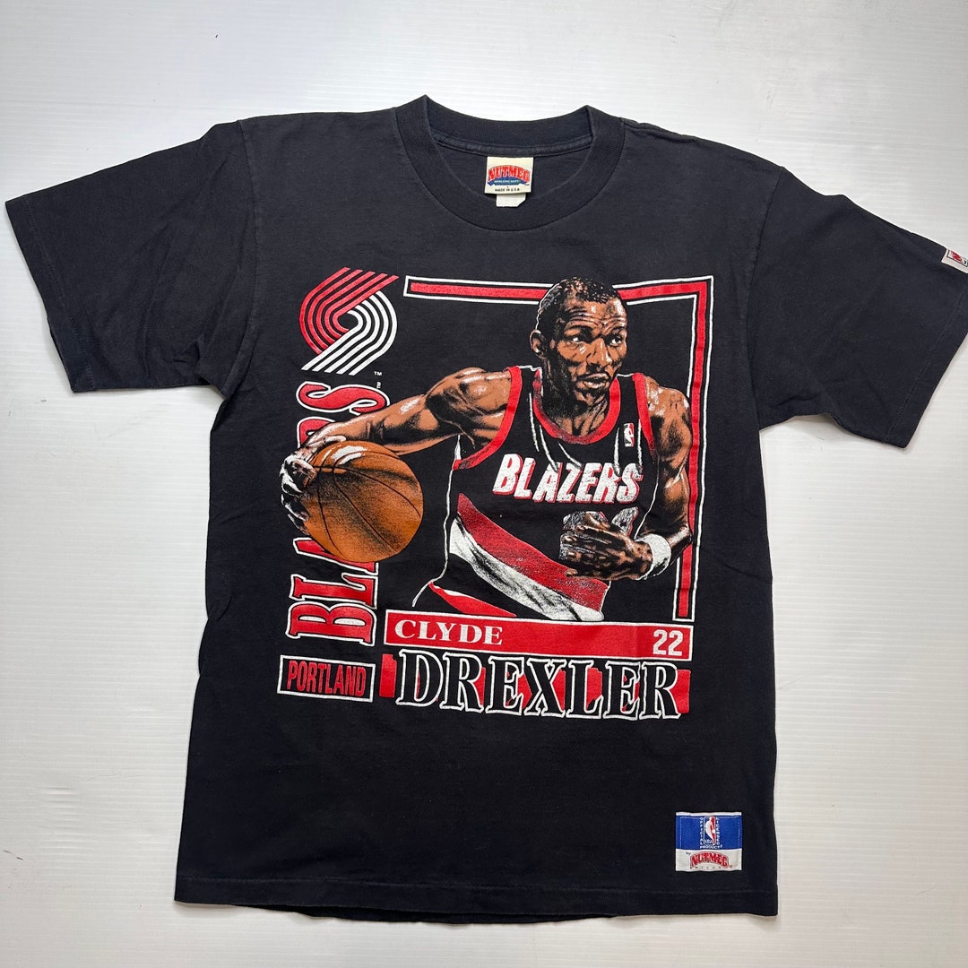 90s Clyde Drexler Nutmeg T-shirt Sz L (A3025) - Etsy