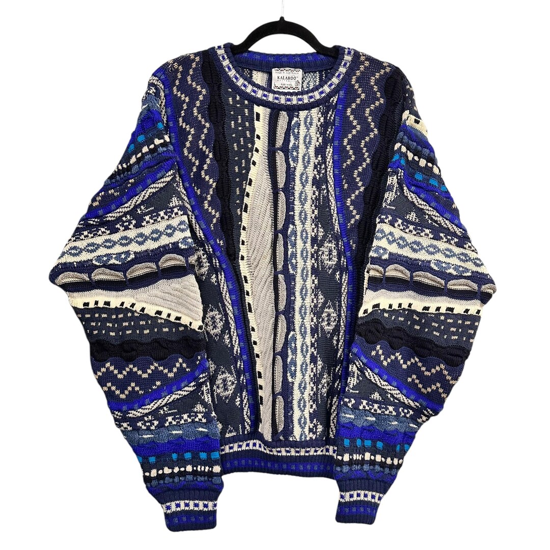 90's Coogi Style Sweater by Kalaroo Australia Sz L (A7476) - Etsy